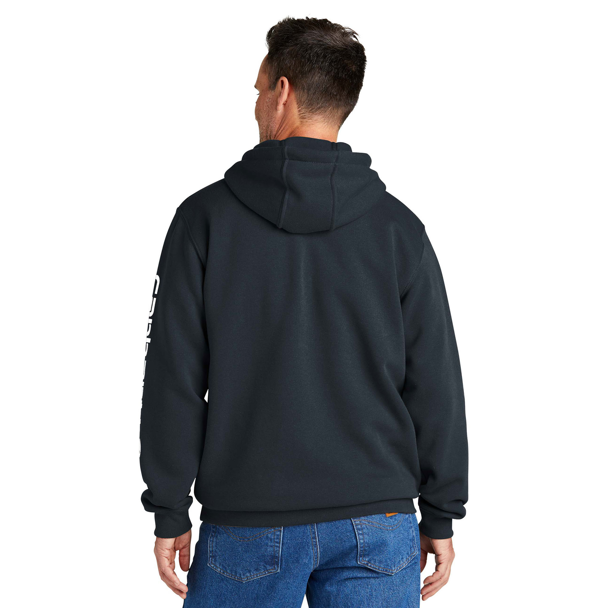 Carhartt K288 Middleweight Hooded Logo Sweatshirt - New Navy | Full Source
