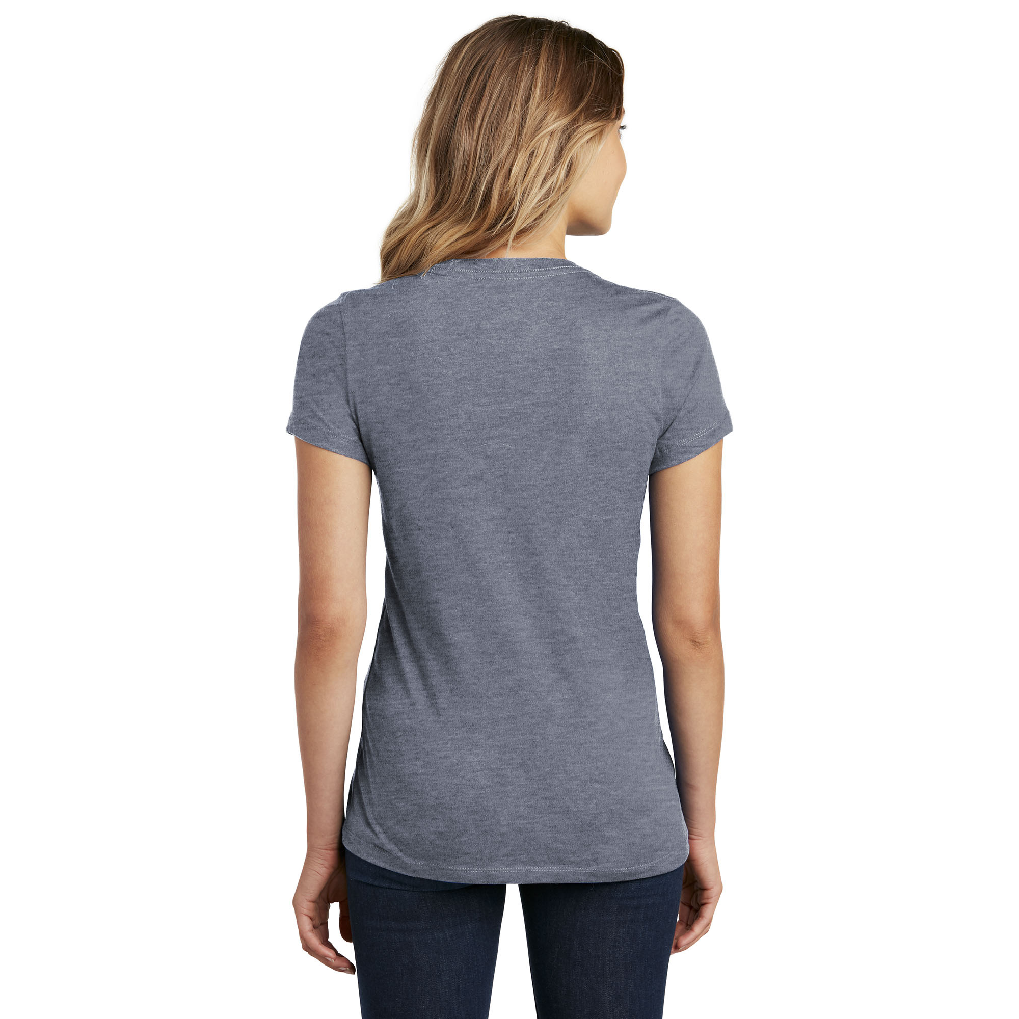 District DM104L Women's Perfect Weight Tee - Heathered Navy | Full Source