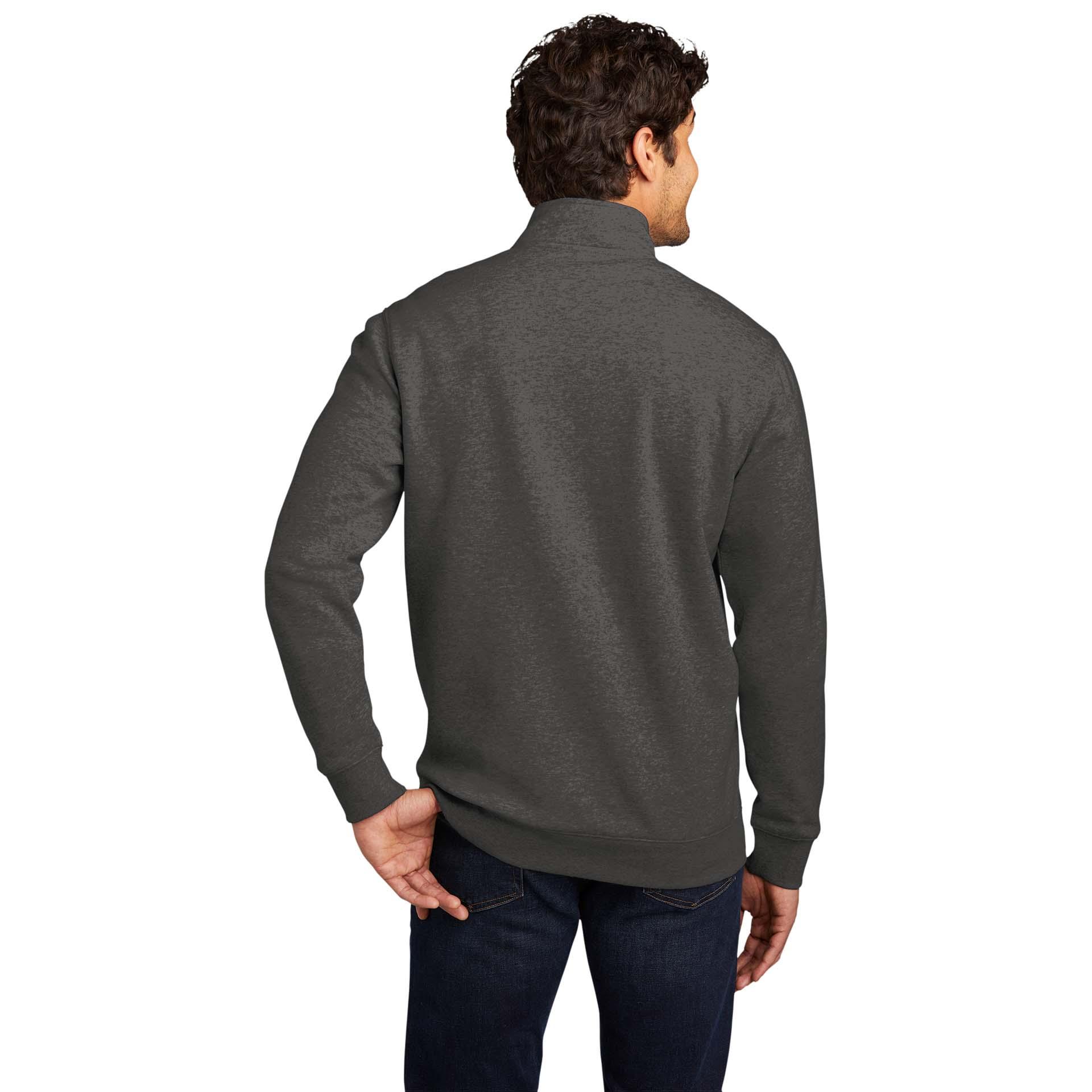 District DT6106 V.I.T. Fleece 1/4-Zip Pullover - Heathered Charcoal ...