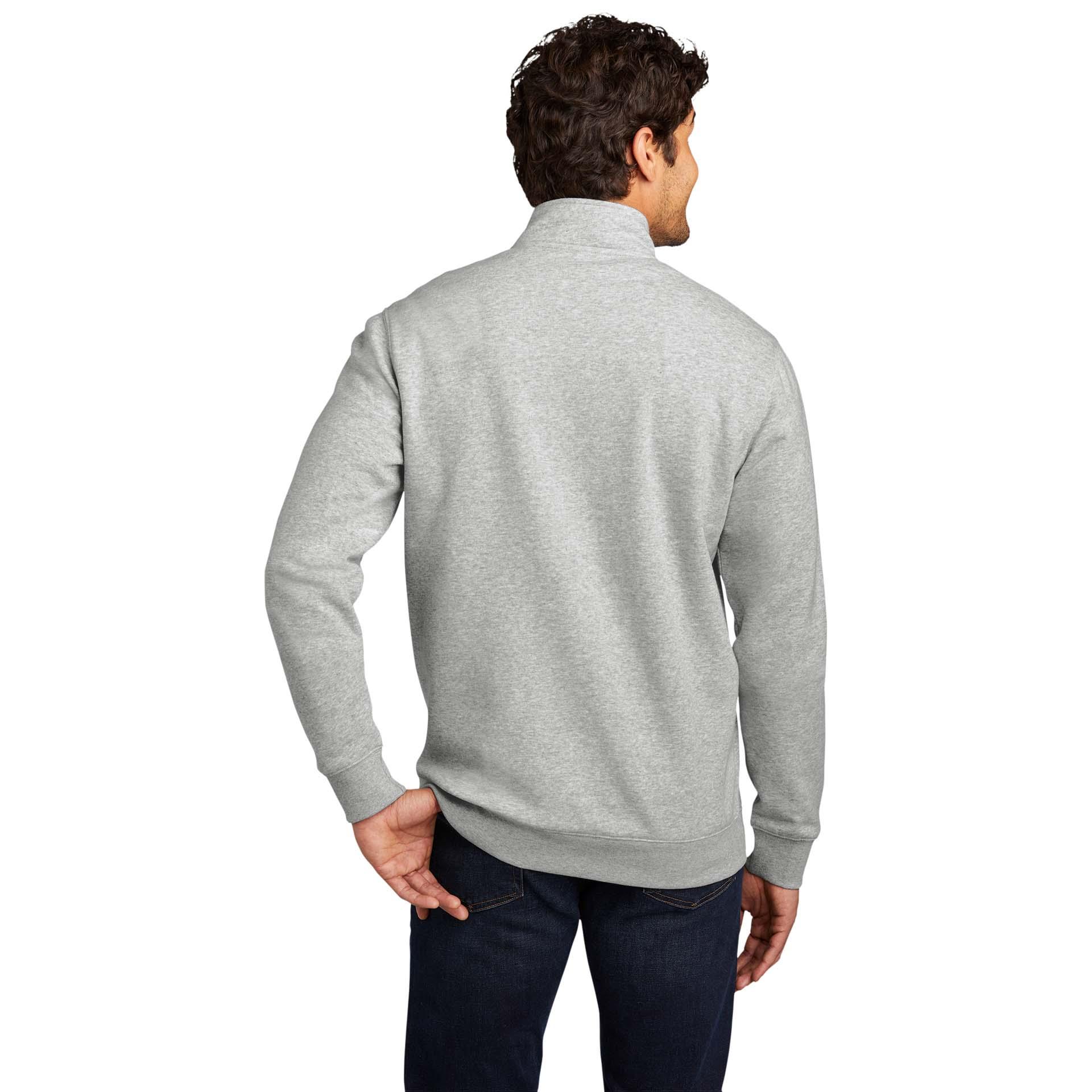 District DT6106 V.I.T. Fleece 1/4-Zip Pullover - Light Heather Grey ...