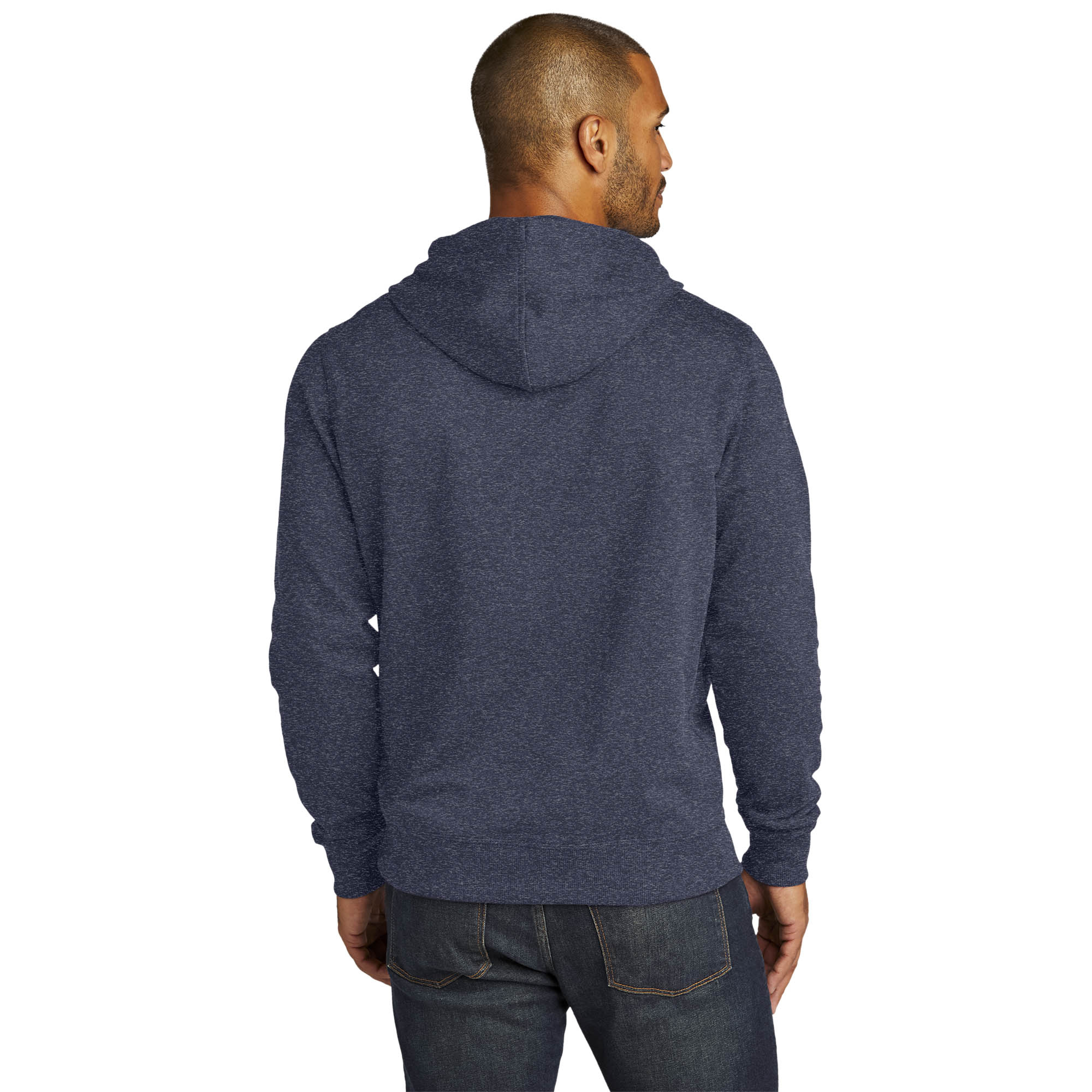 District DT8100 Re-Fleece Pullover Hoodie - Heathered Navy | Full Source