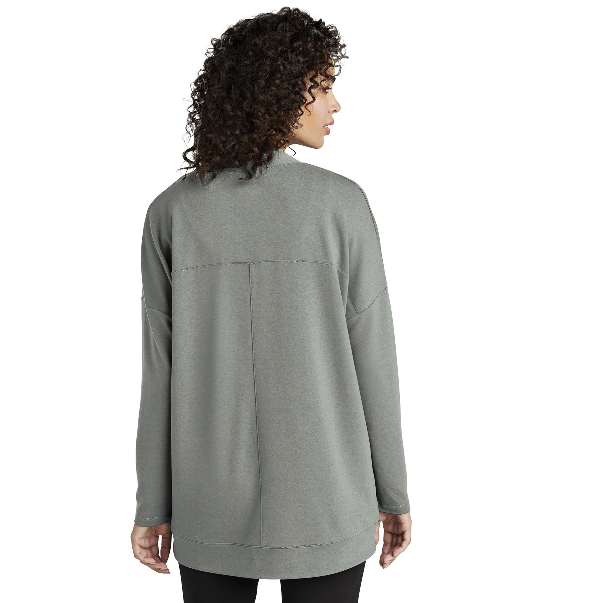 Mercer+Mettle MM3015 Women's Stretch Open-Front Cardigan - Gusty Grey ...