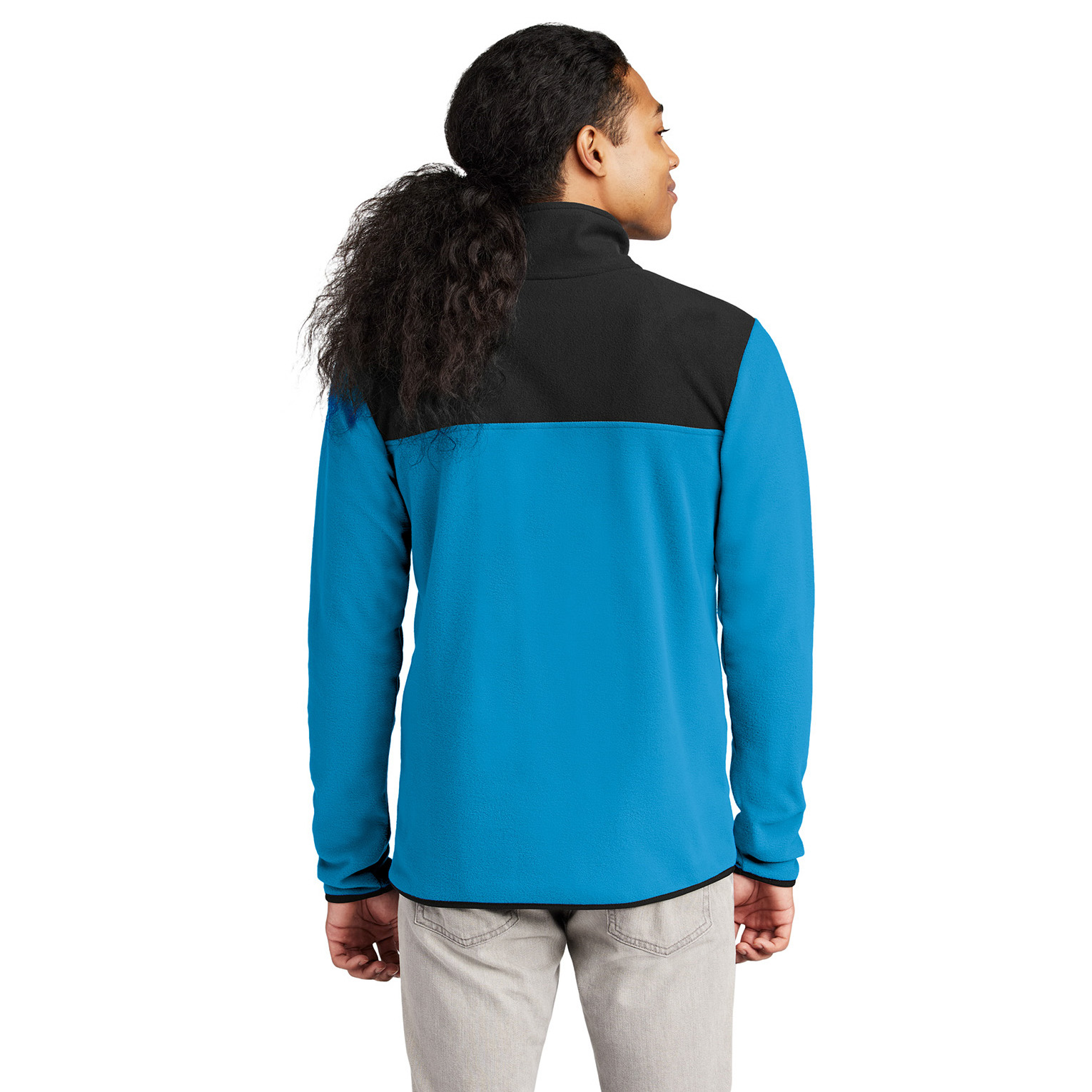 The North Face NF0A7V4L Glacier 1/4-Zip Fleece - Hero Blue/TNF Black ...