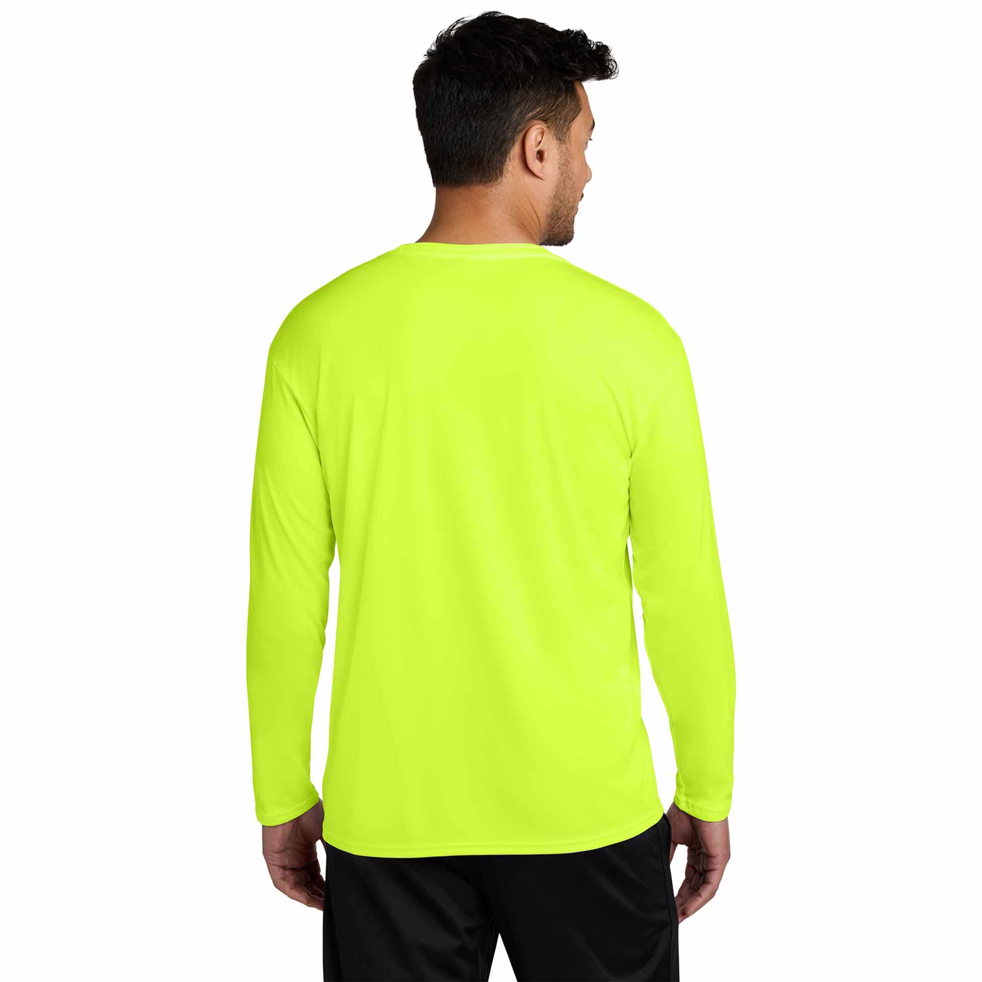 Port & Company PC380LS Long Sleeve Performance Tee - Neon Yellow | Full ...
