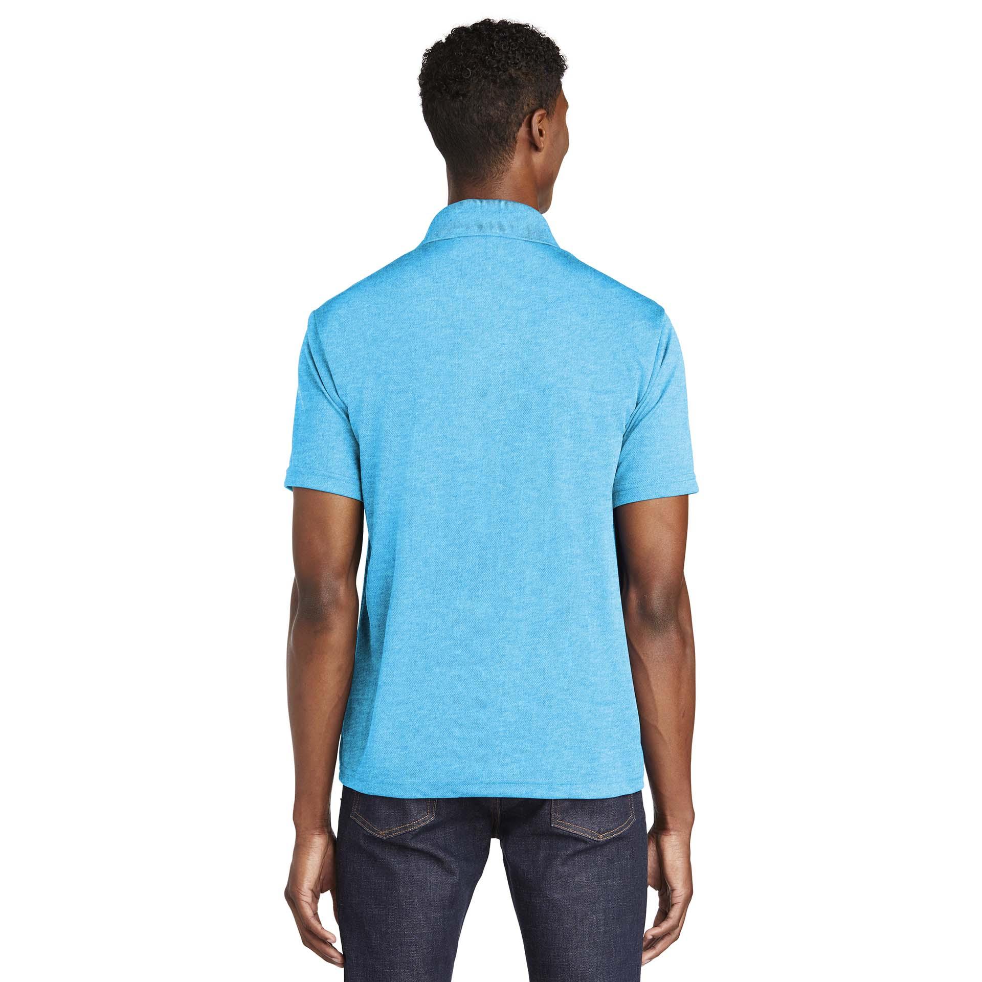 Sport-Tek ST640 PosiCharge RacerMesh Polo - Pond Blue Heather | Full Source