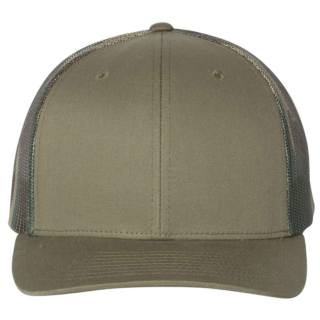 Richardson 112PM Printed Mesh-Back Trucker Cap - Loden Green/Camo | Full Source
