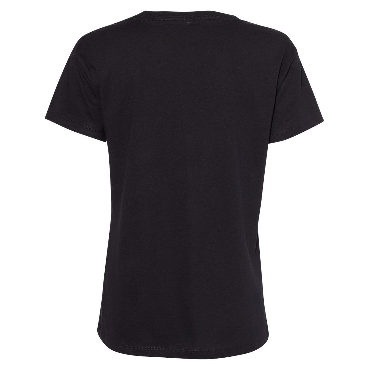 Next Level 3940 Women's Fine Jersey Relaxed V T-Shirt - Black | Full Source