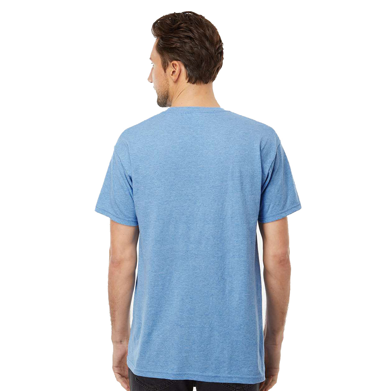 M&O 4800 Gold Soft Touch T-Shirt - Light Blue Heather | Full Source