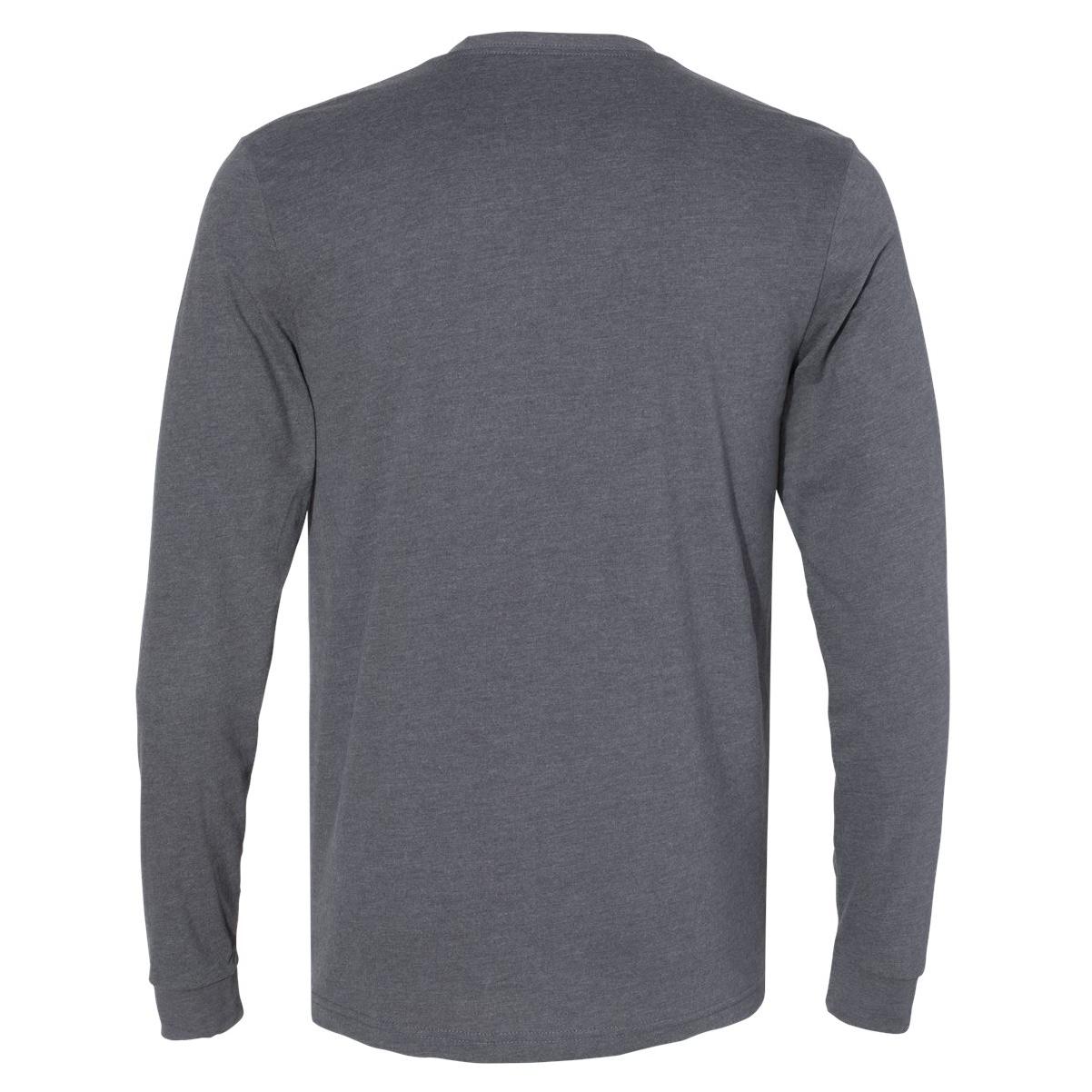 Next Level 6411 Sueded Long Sleeve Crew - Heather Charcoal | Full Source