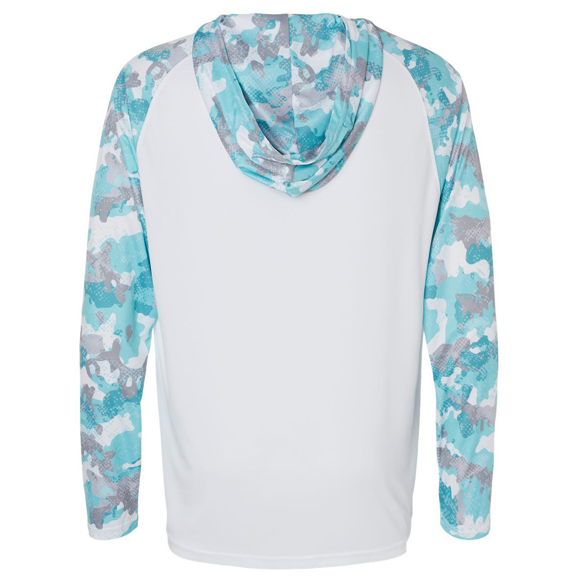 Paragon 240 Tortuga Extreme Performance Hooded T-Shirt - White/Aqua Camo | Full Source