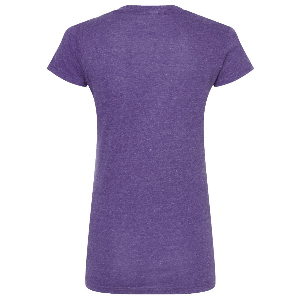 Tultex 244 Women's Poly-Rich V-Neck T-Shirt - Heather Purple | Full Source