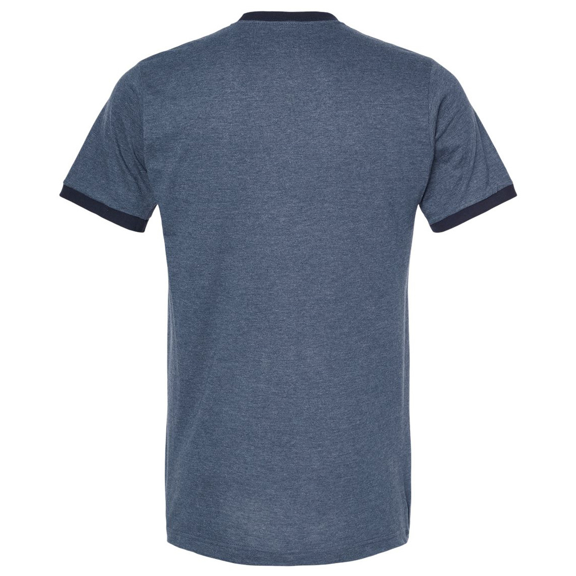 Tultex 246 Unisex Fine Jersey Ringer T-Shirt - Heather Denim/Navy ...