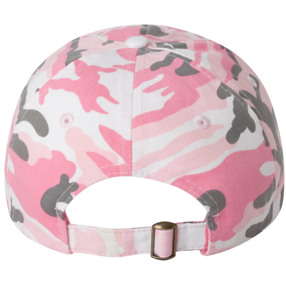 Valucap VC300A Adult Bio-Washed Classic Dad's Cap - Pink Camo | Full Source