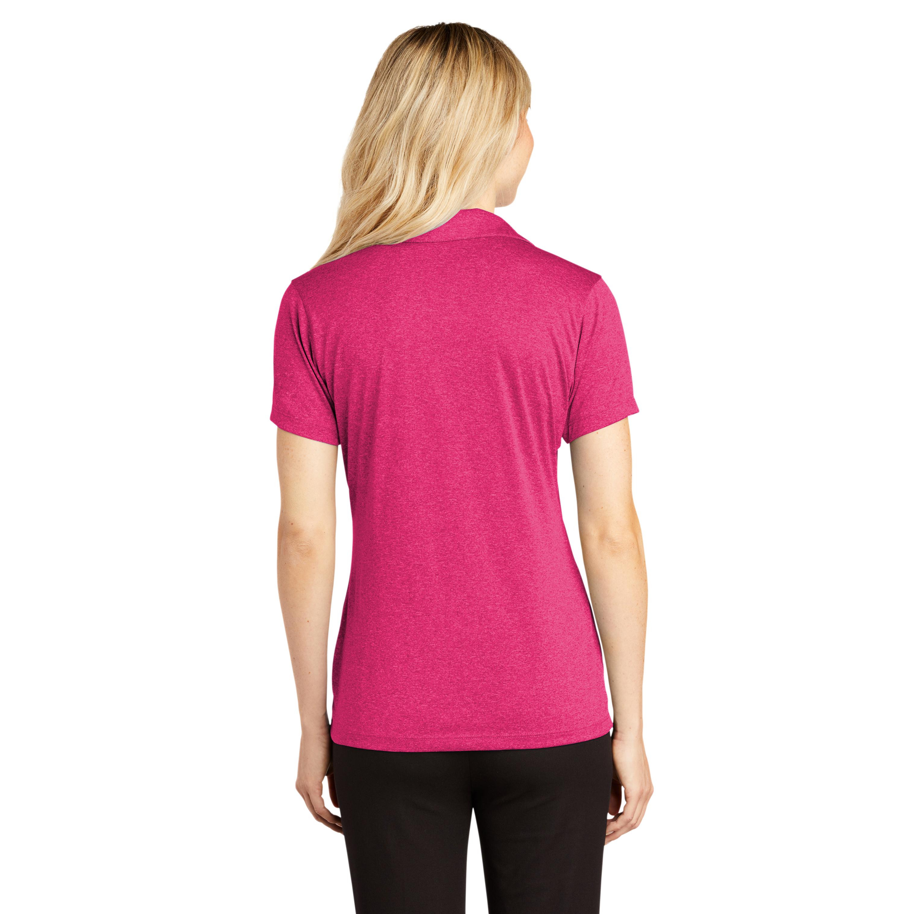 Sport-Tek LST660 Ladies Heather Contender Polo - Pink Raspberry Heather ...