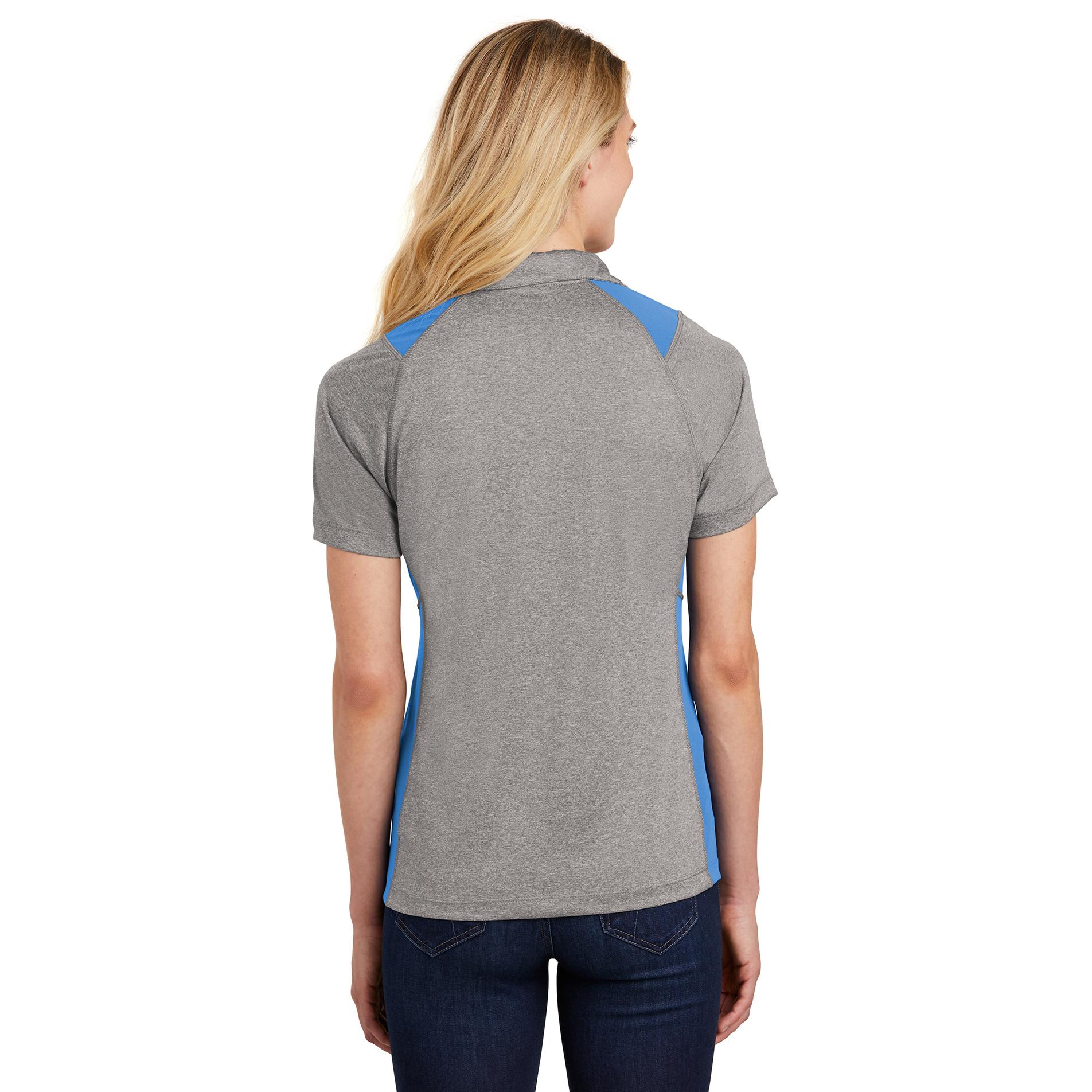 Sport-Tek LST665 Ladies Heather Colorblock Contender Polo - Vintage ...