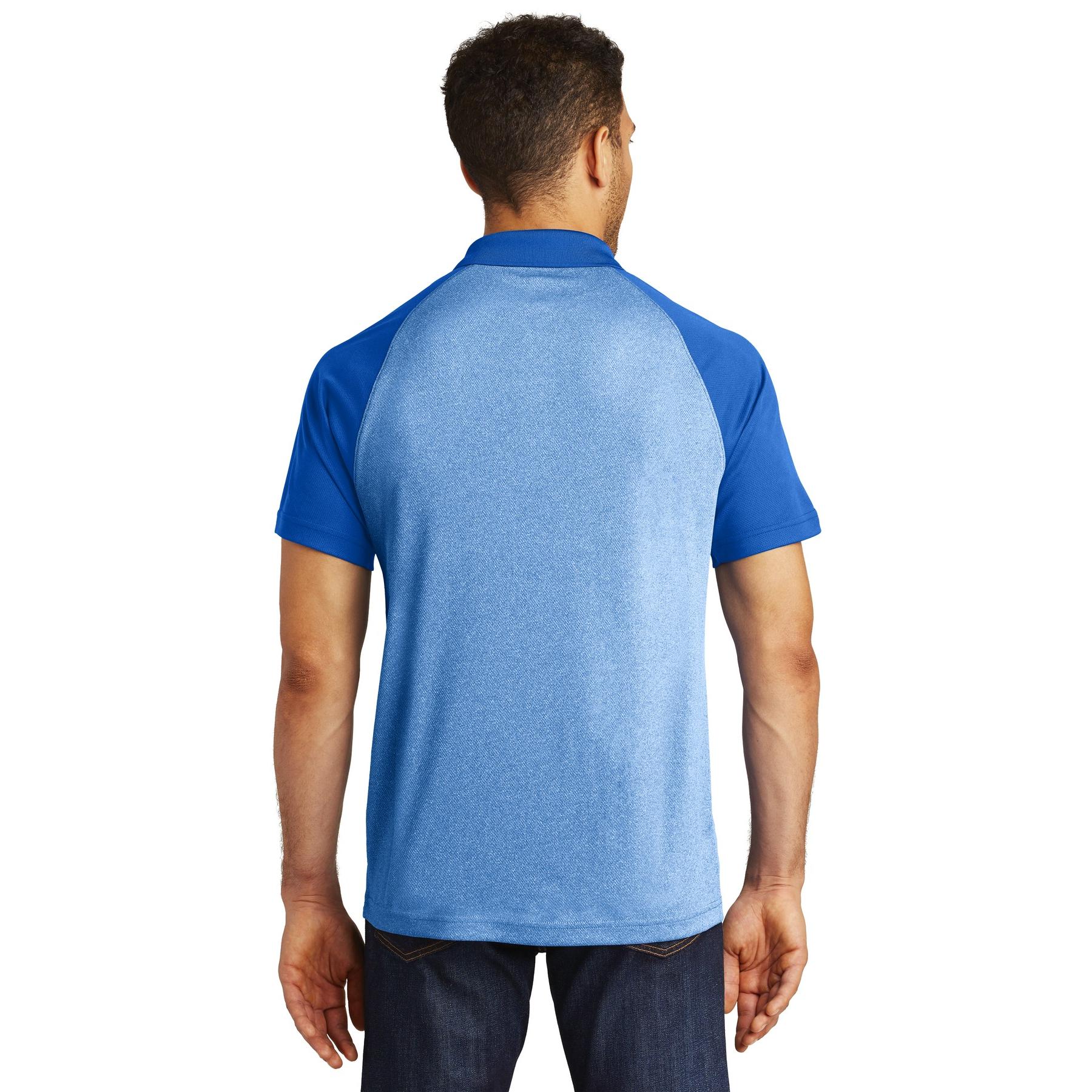 Sport-Tek ST641 PosiCharge RacerMesh Raglan Heather Block Polo - True ...