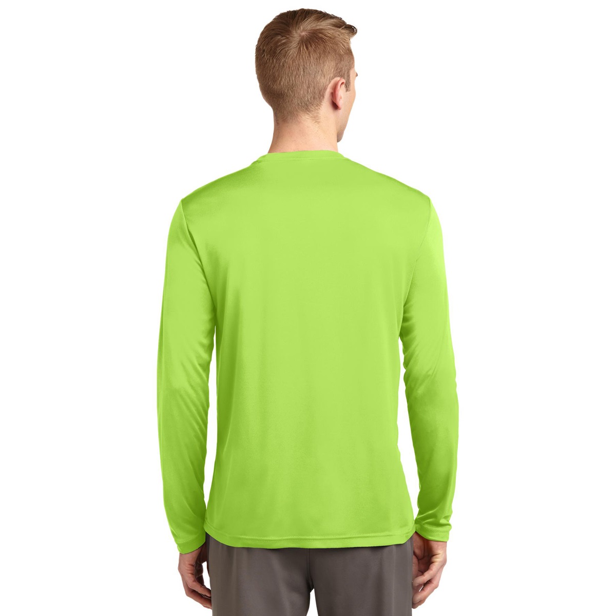 Sport-Tek ST350LS Long Sleeve Competitor Tee - Lime Shock | FullSource.com