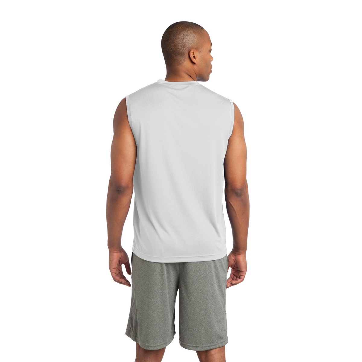 Sport-Tek ST352 Sleeveless PosiCharge Competitor Tee - White | Full Source