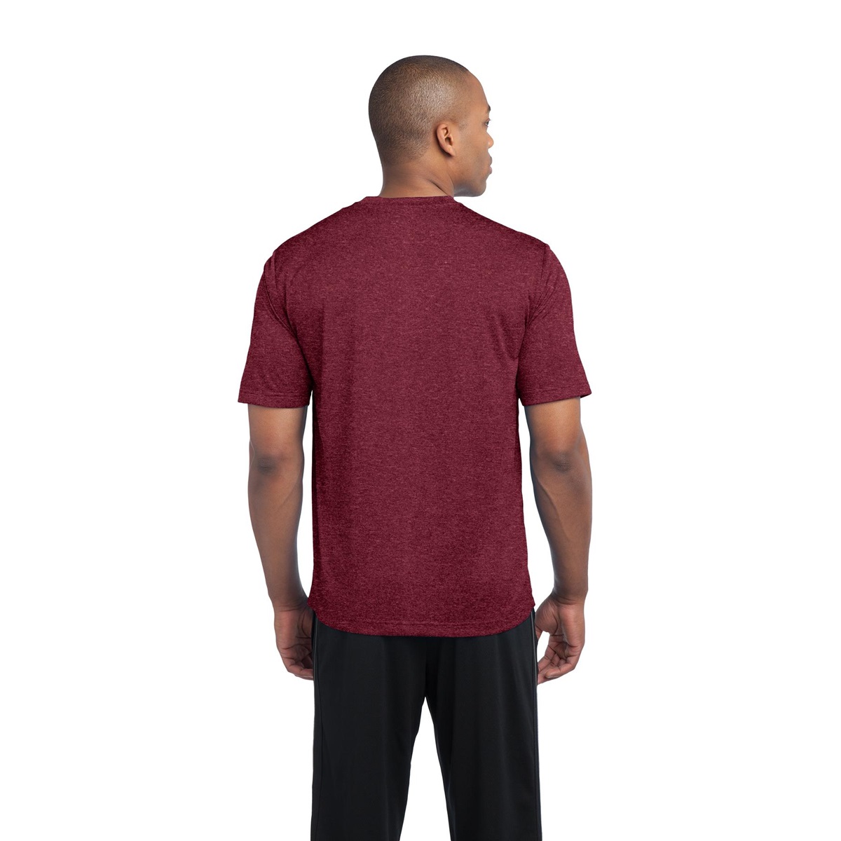 Sport-Tek ST360 Heather Contender Tee - Cardinal Heather | Full Source