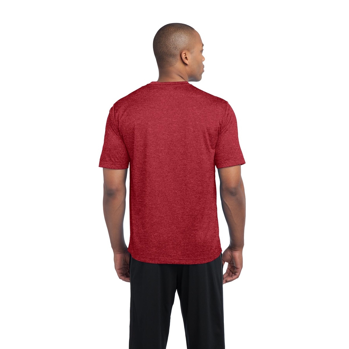 Sport-Tek TST360 Tall Heather Contender Tee - Scarlet Heather | Full Source