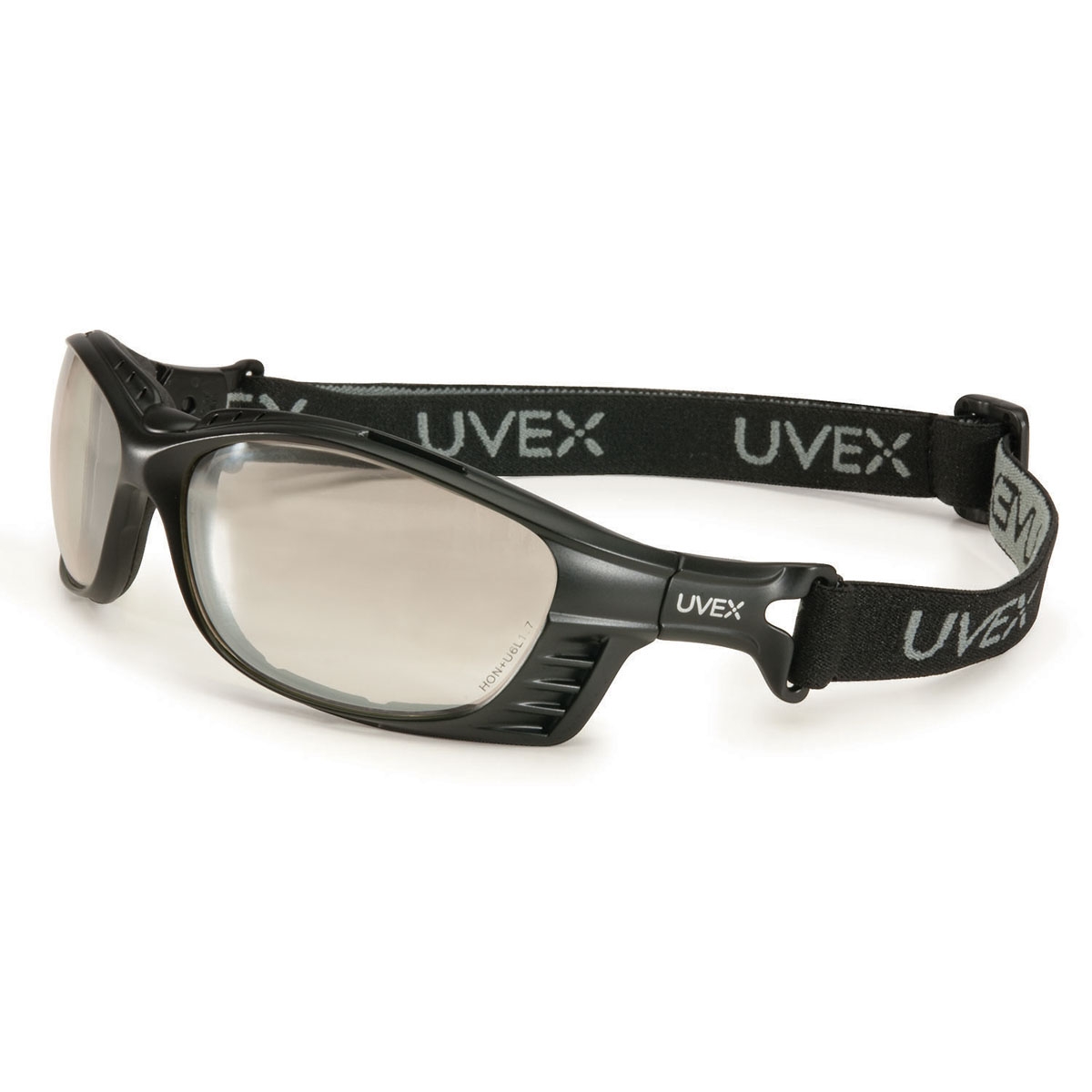 Uvex Livewire Safety Glasses - Black Frame - SCT-Reflect 50 Anti-Fog ...
