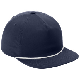Port Authority C981 5-Panel Poly Rope Cap - River Blue Navy/White ...