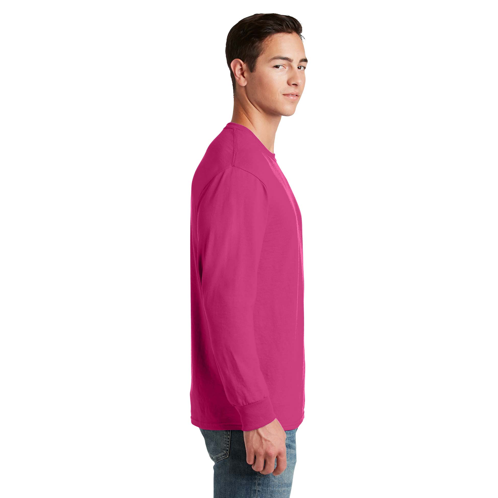 Jerzees 29LS Dri-Power 50/50 Cotton/Poly Long Sleeve T-Shirt - Cyber ...
