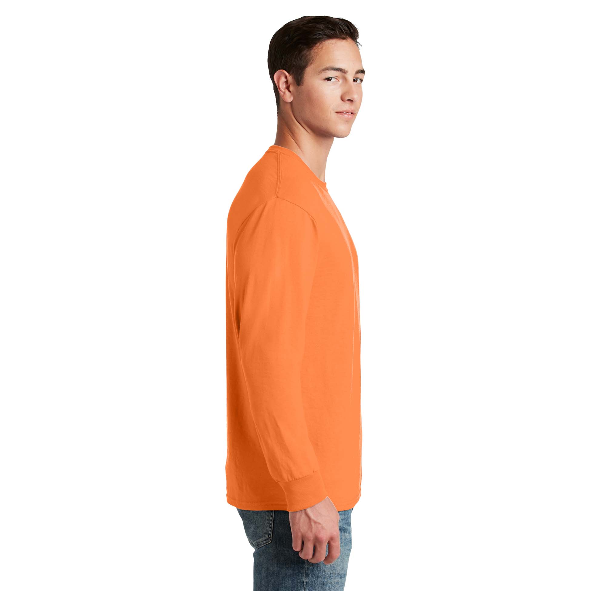 Jerzees 29LS Dri-Power 50/50 Cotton/Poly Long Sleeve T-Shirt - Safety ...