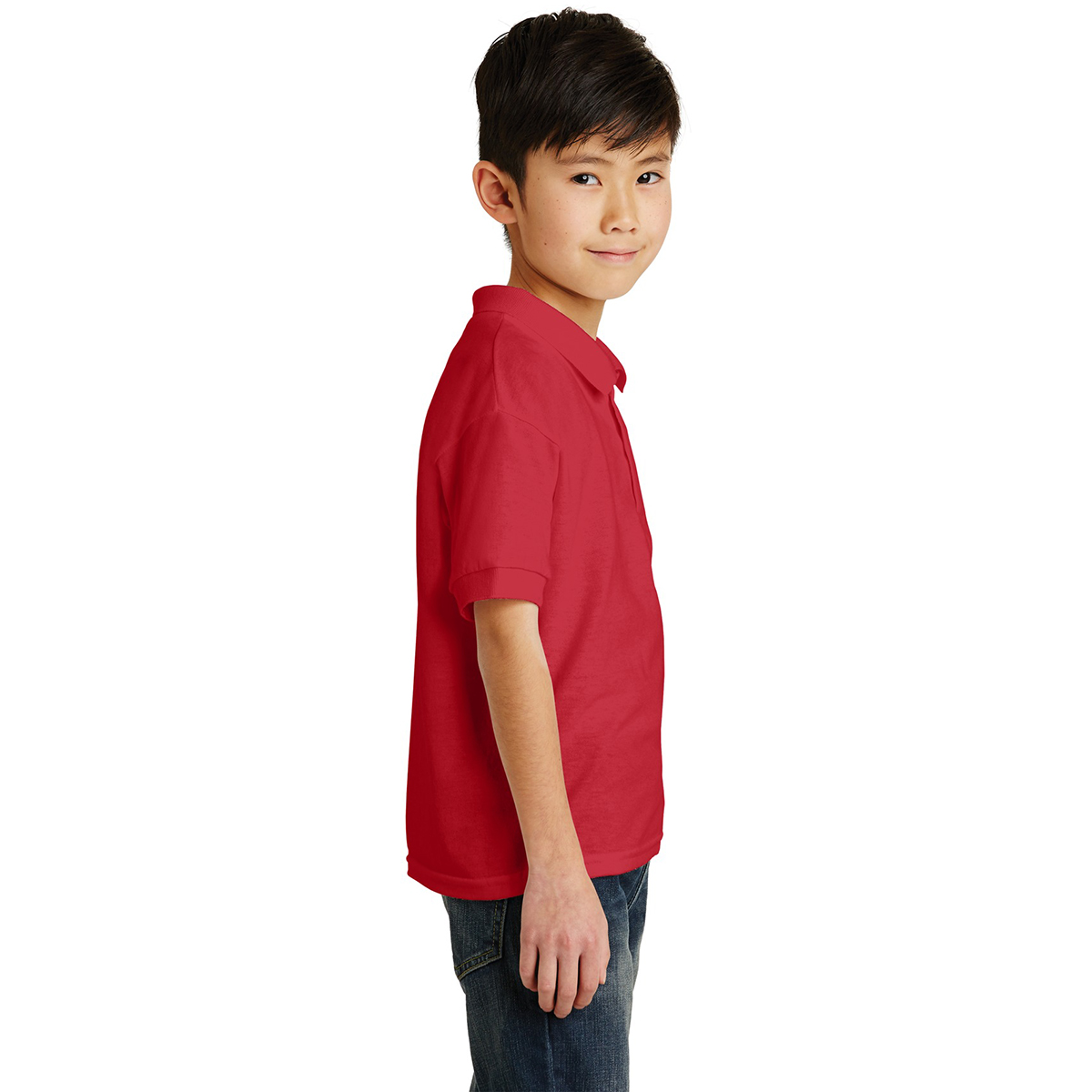 Gildan 8800B Youth DryBlend Jersey Knit Sport Shirt - Red | Full Source