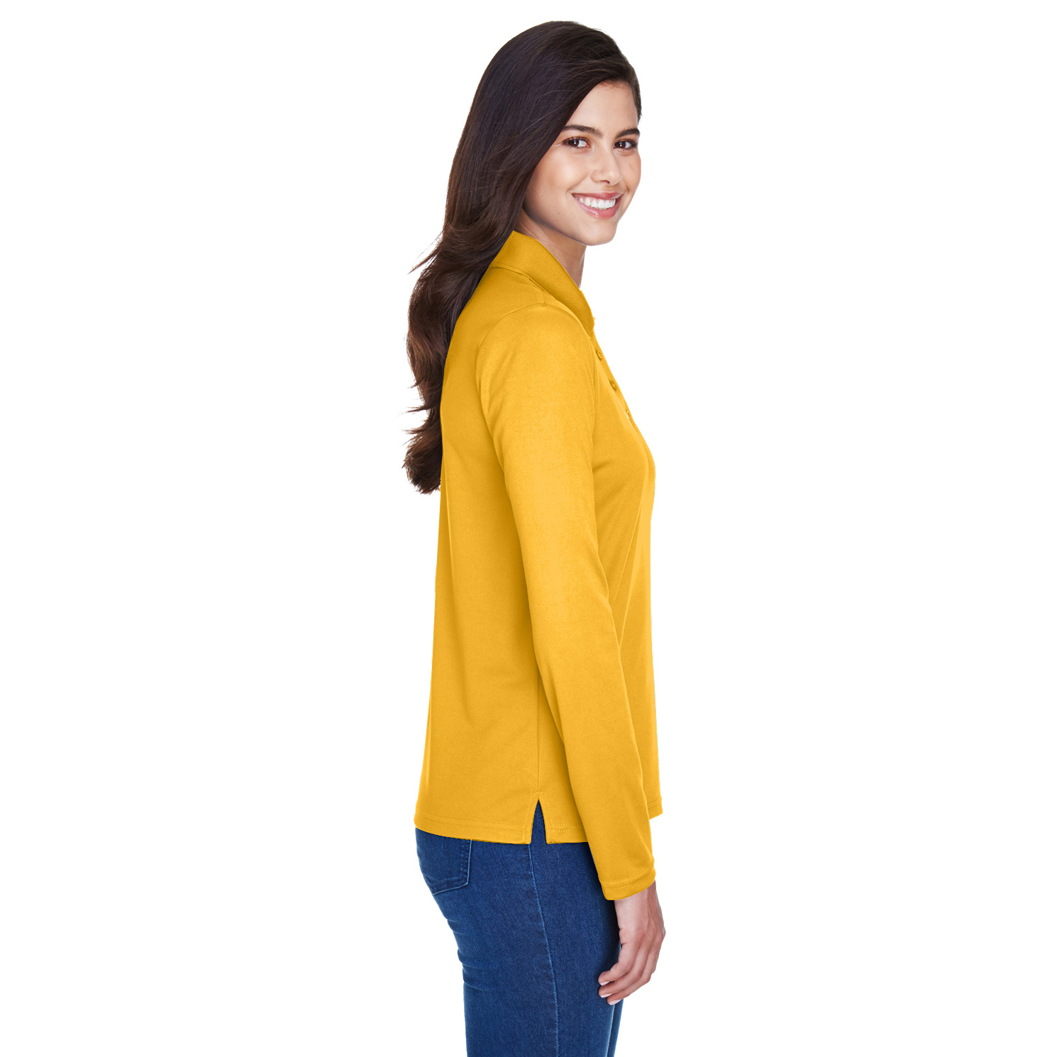 Core 365 78192 Ladies Pinnacle Performance Long Sleeve Pique Polo ...