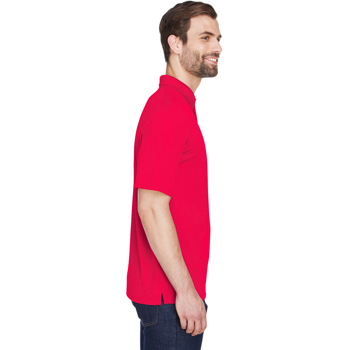 UltraClub 8210 Men's Tall Cool & Dry Mesh Pique Polo - Red | Full Source