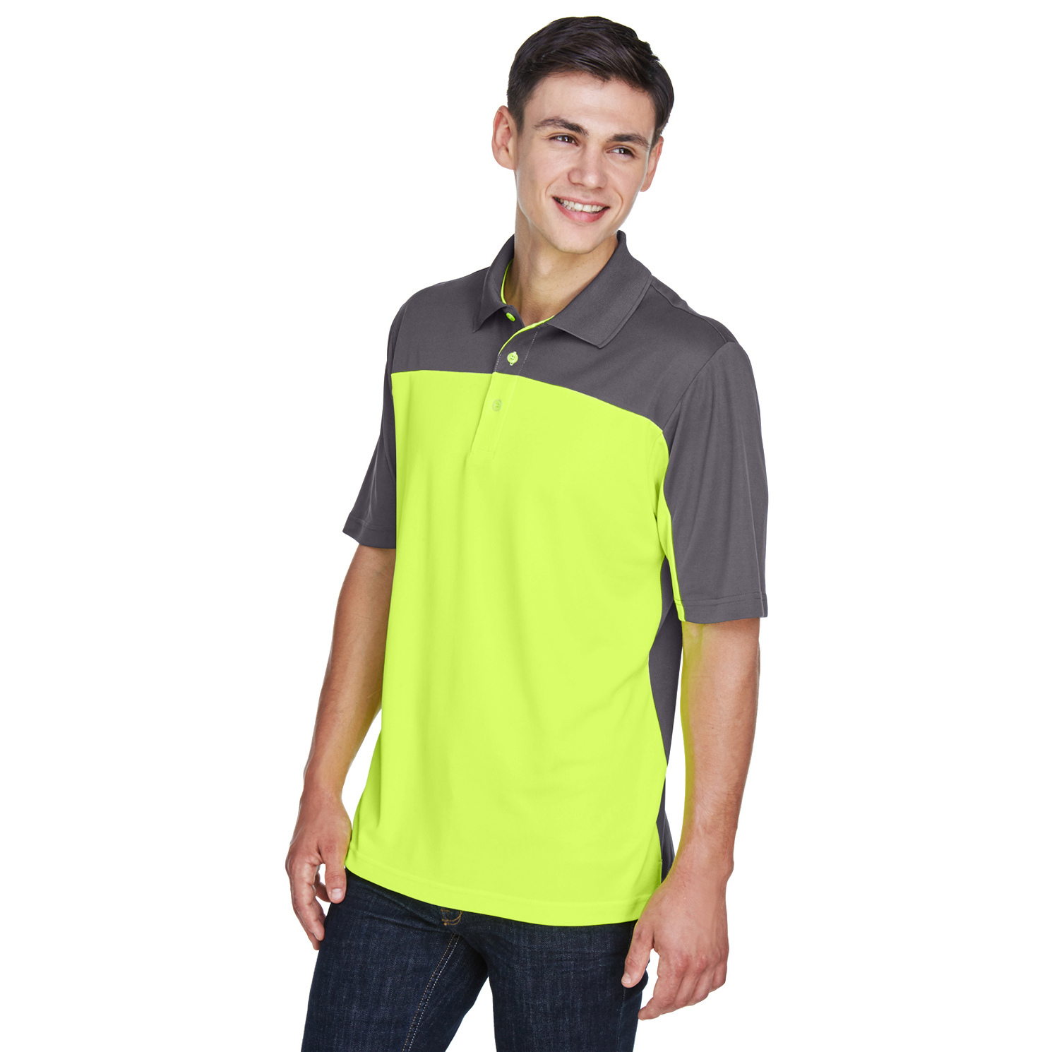 Core 365 CE101 Men's Balance Colorblock Performance Pique Polo - Safety ...