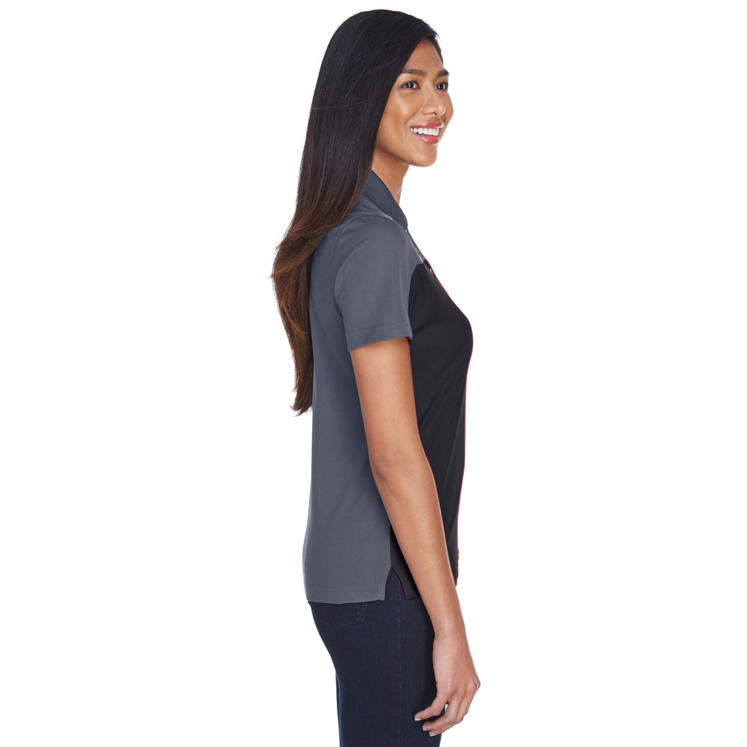 Core 365 CE101W Ladies Balance Colorblock Performance Pique Polo ...