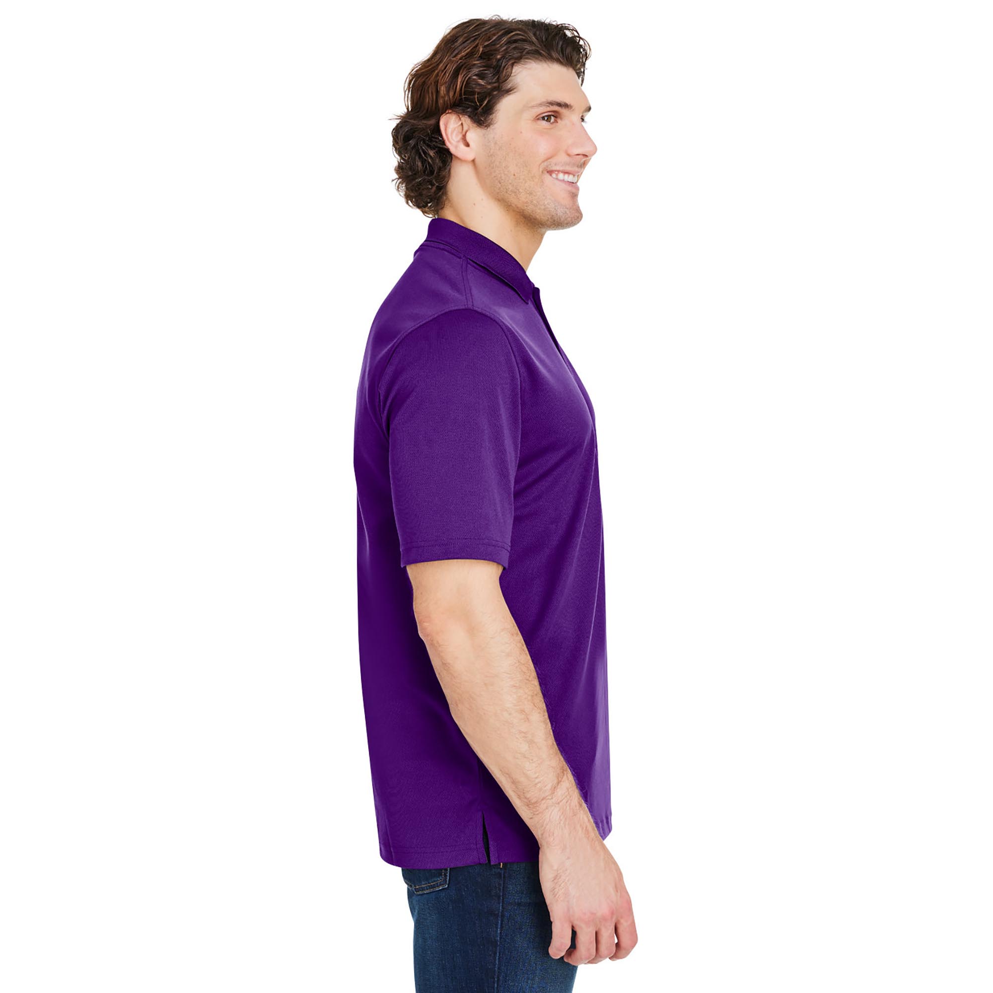 Core 365 CE104 Market Snag Protect Mesh Polo - Campus Purple | Full Source