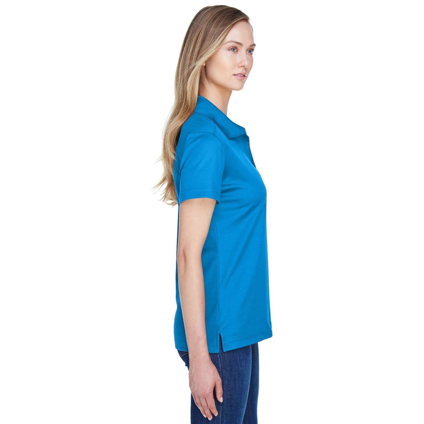 Devon & Jones DG20W CrownLux Performance Ladies Plaited Polo - Ocean ...