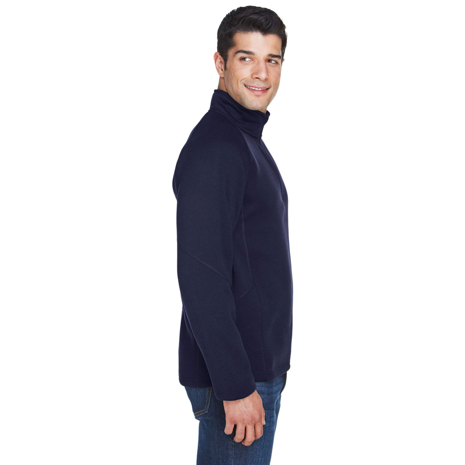Devon & Jones DG792 Bristol Sweater Fleece 1/4-Zip - Navy | Full Source