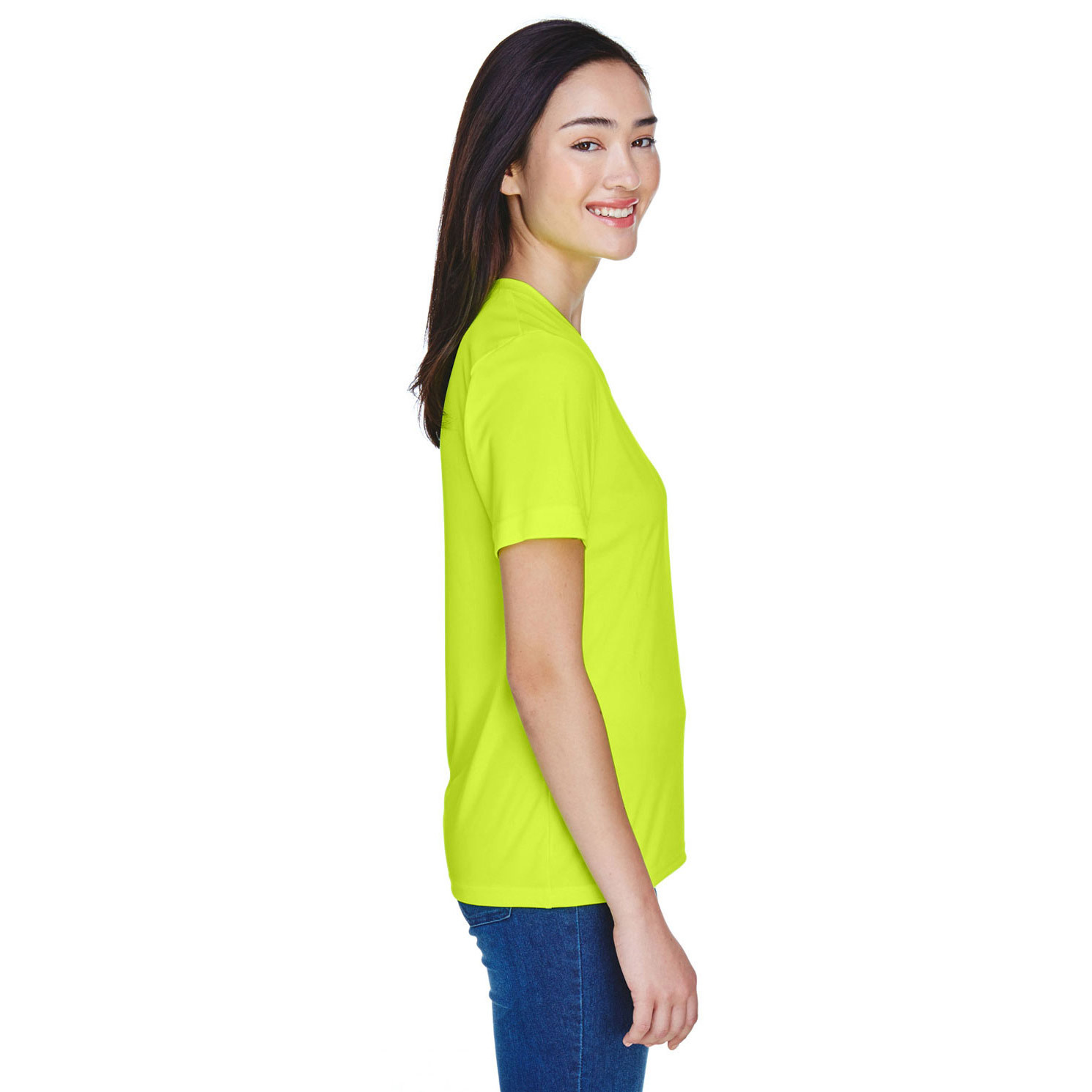 Team 365 TT11W Ladies Zone Performance T-Shirt - Safety Yellow | Full ...