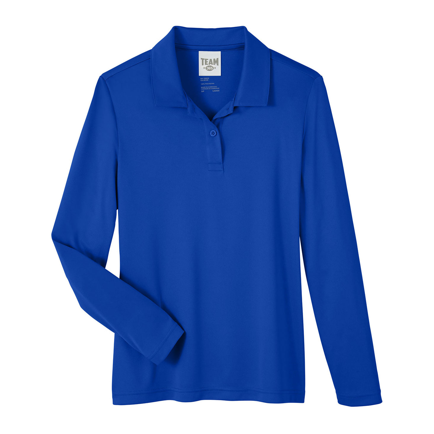Team 365 TT51LW Ladies Zone Performance Long Sleeve Polo - Sport Royal ...