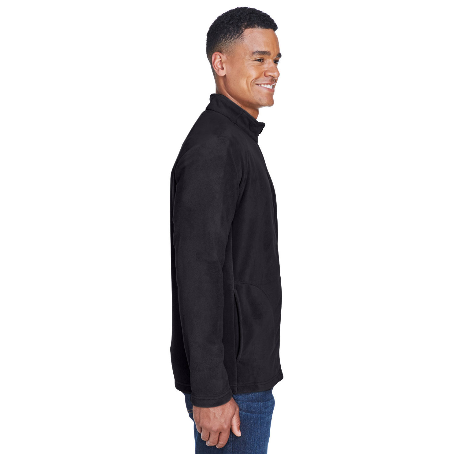 Team 365 TT90 Men's Campus Microfleece Jacket - Black | Full Source