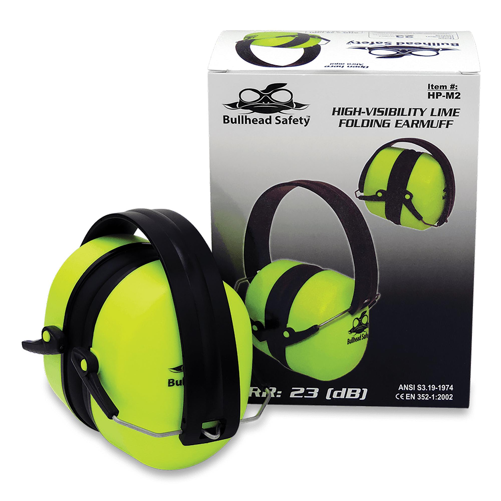 Bullhead Safety HP-M2 Premium High-Visibility Foldable Earmuffs | Full ...