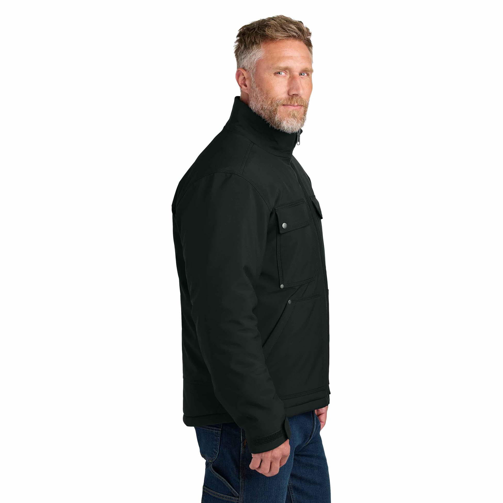 CornerStone CSJ75 Insulated Workwear Soft Shell Jacket - Black | Full Source