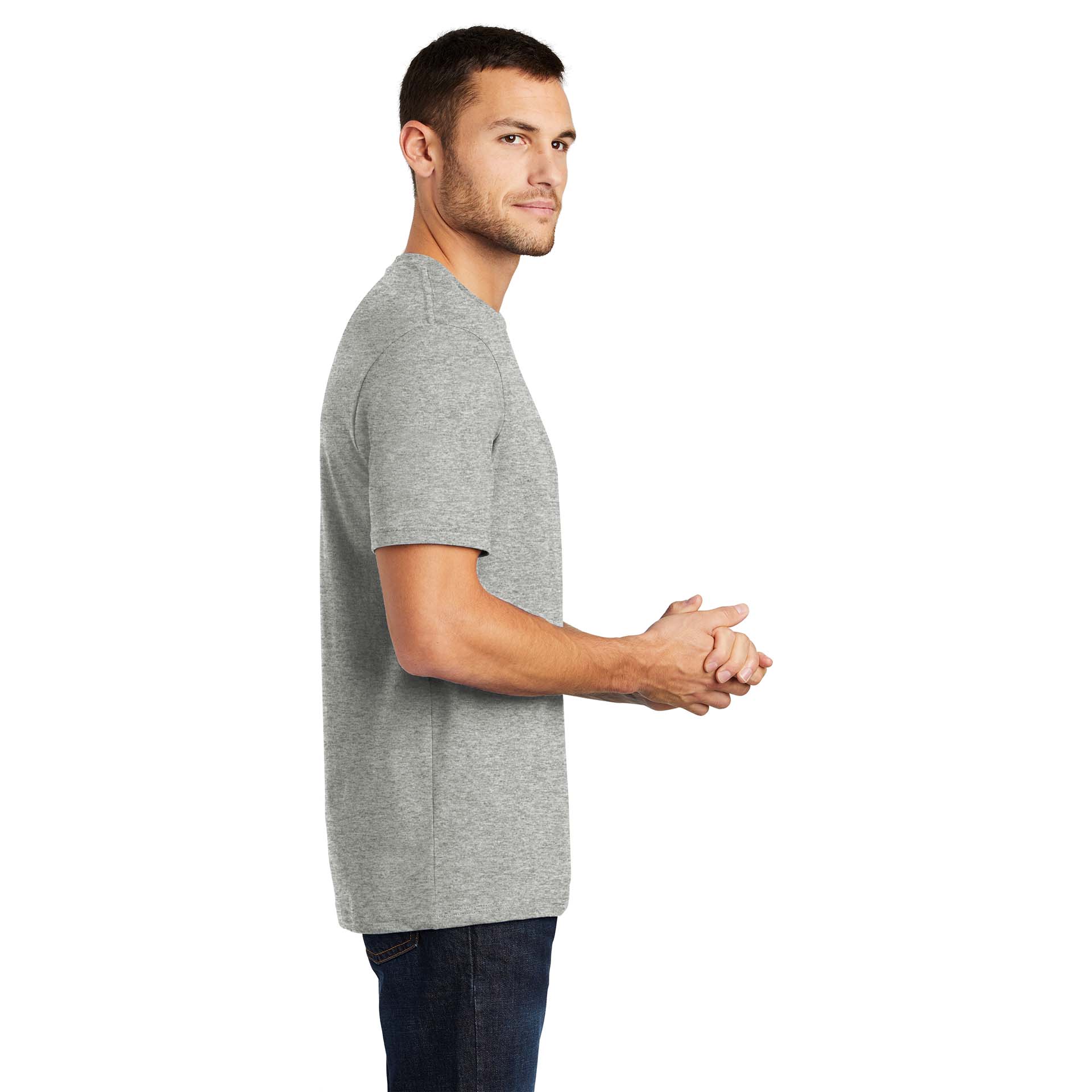 District DT104 Perfect Weight Tee - Heathered Steel | Full Source
