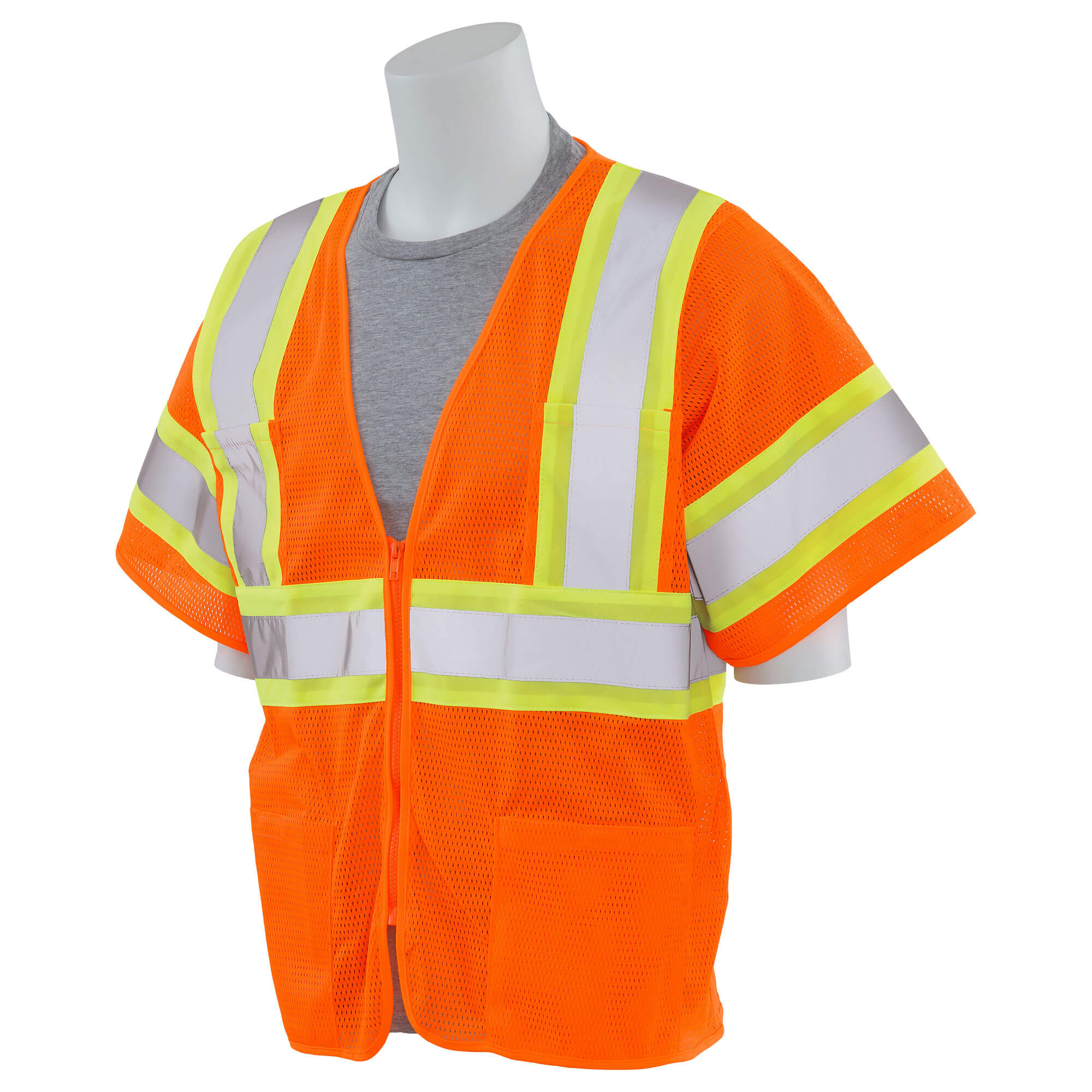 ERB by Delta Plus S683P Type R Class 3 Mesh Two-Tone Safety Vest with ...