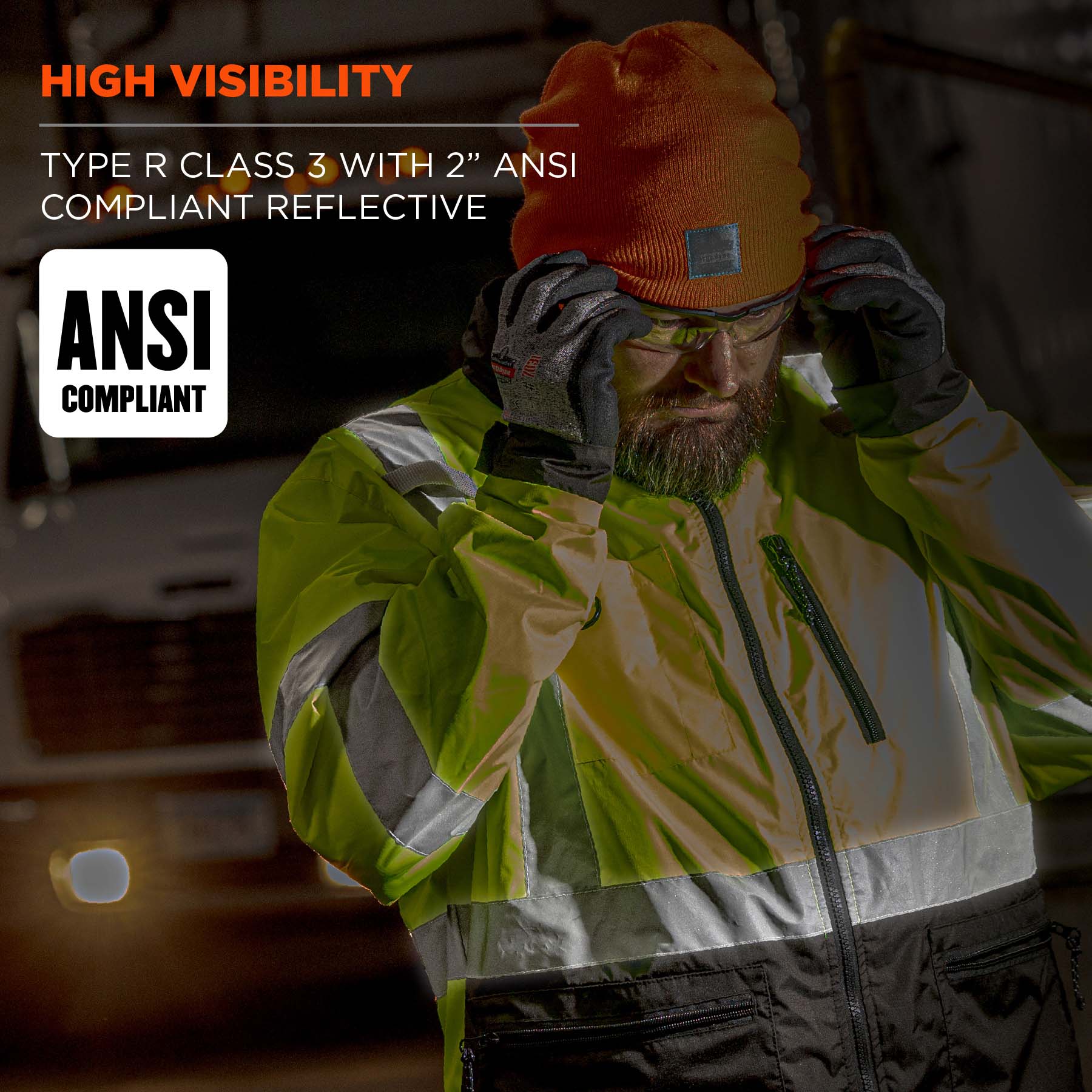 Ergodyne GloWear 8351 Type R Class 3 Safety Windbreaker - Orange | Full ...