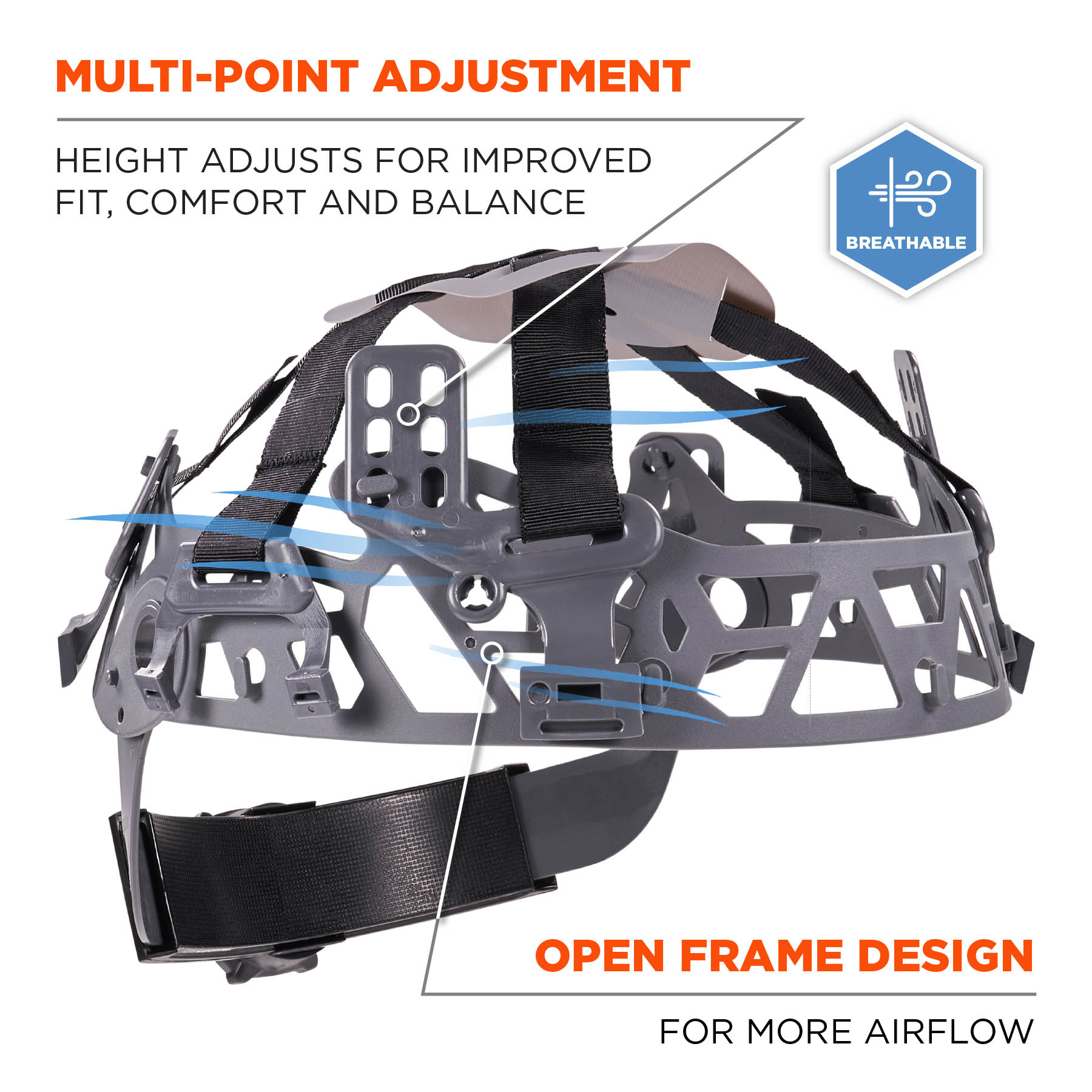 Ergodyne Skullerz 8986 Hard Hat Suspension Replacement for Lightweight ...