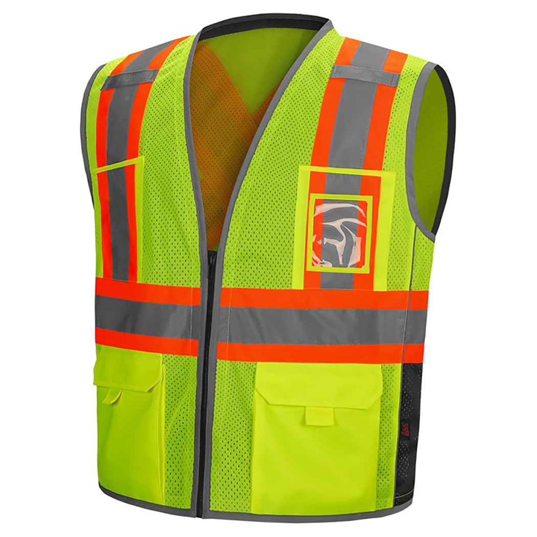 GSS Safety 1611 Type R Class 2 Hype-Lite X-Back Safety Vest - Yellow ...