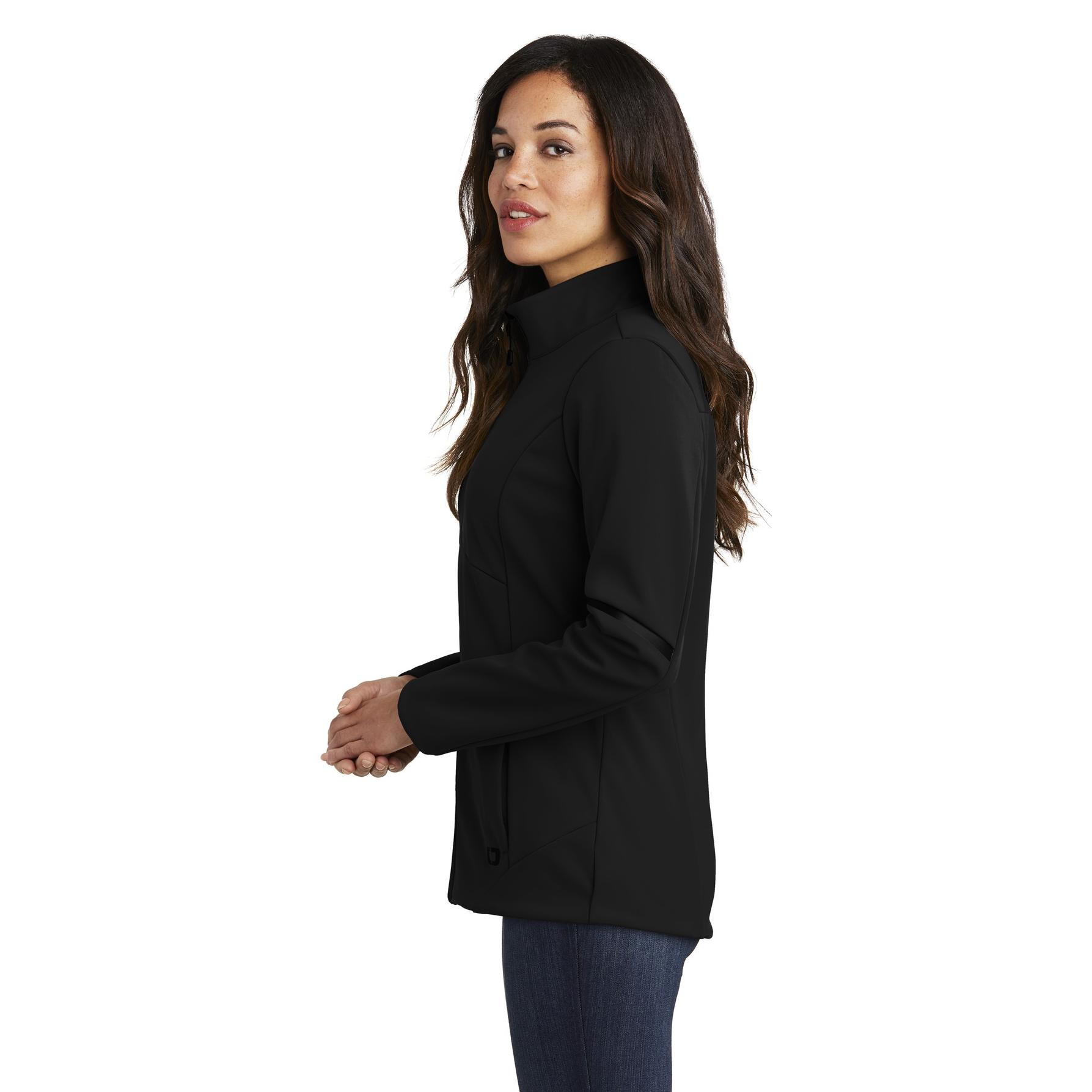 OGIO LOG725 Ladies Exaction Soft Shell Jacket - Blacktop | Full Source