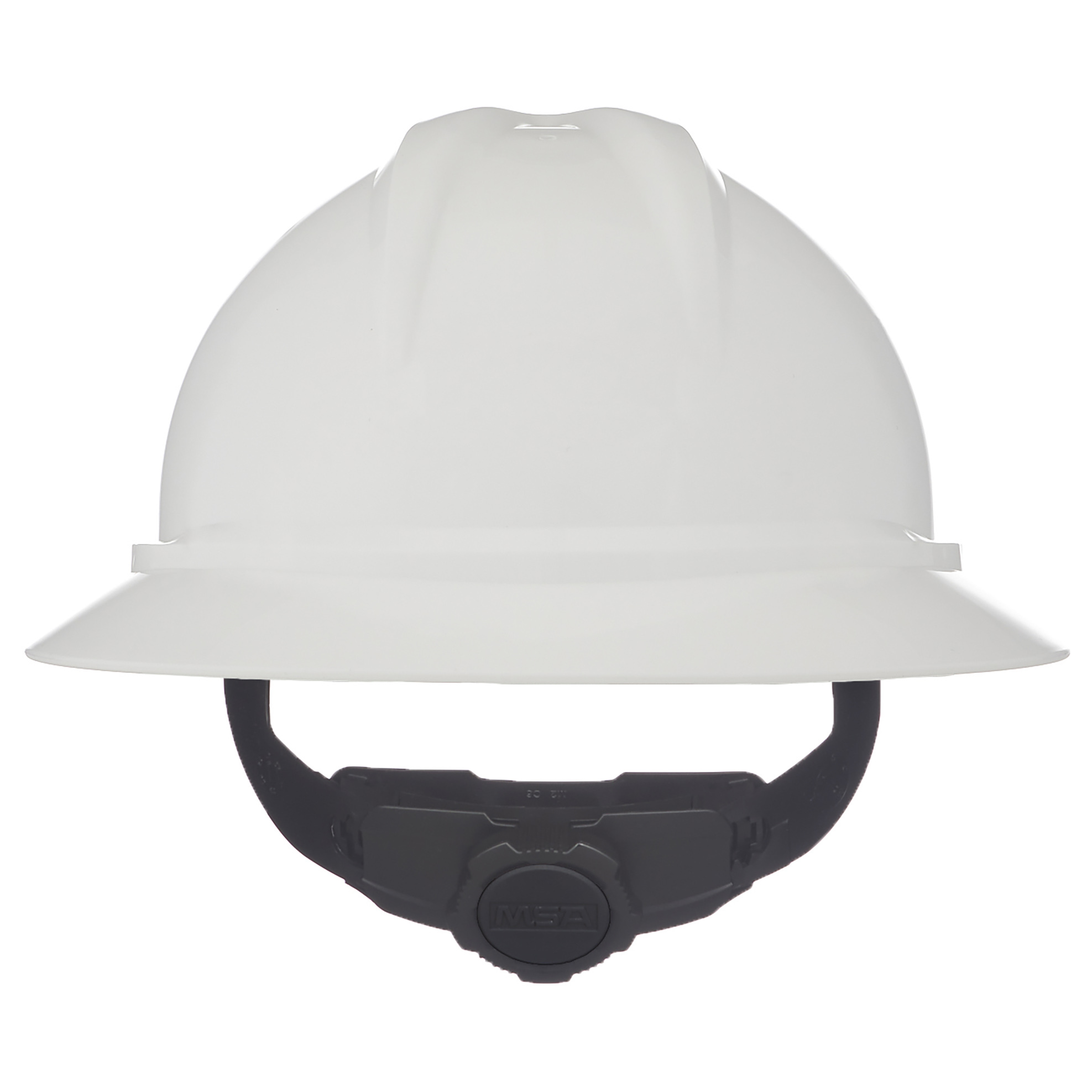 MSA 10167911 V-Gard 500 Vented Full Brim Hard Hat - 4-Point Ratchet ...