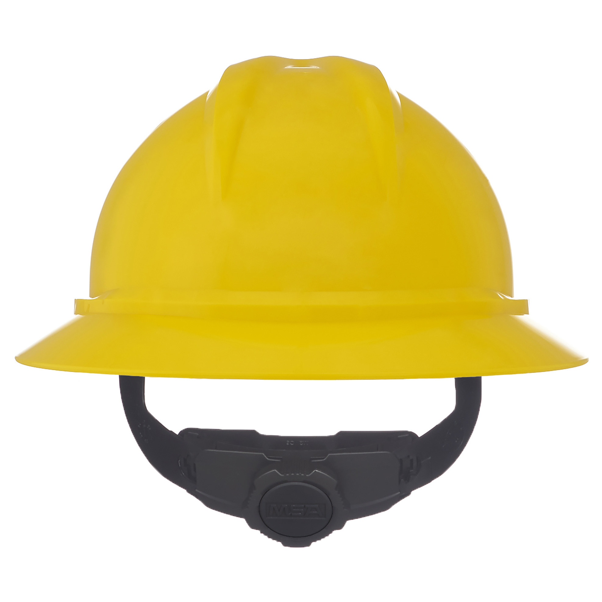 MSA 10167952 V-Gard 500 Vented Full Brim Hard Hat - 6-Point Ratchet ...