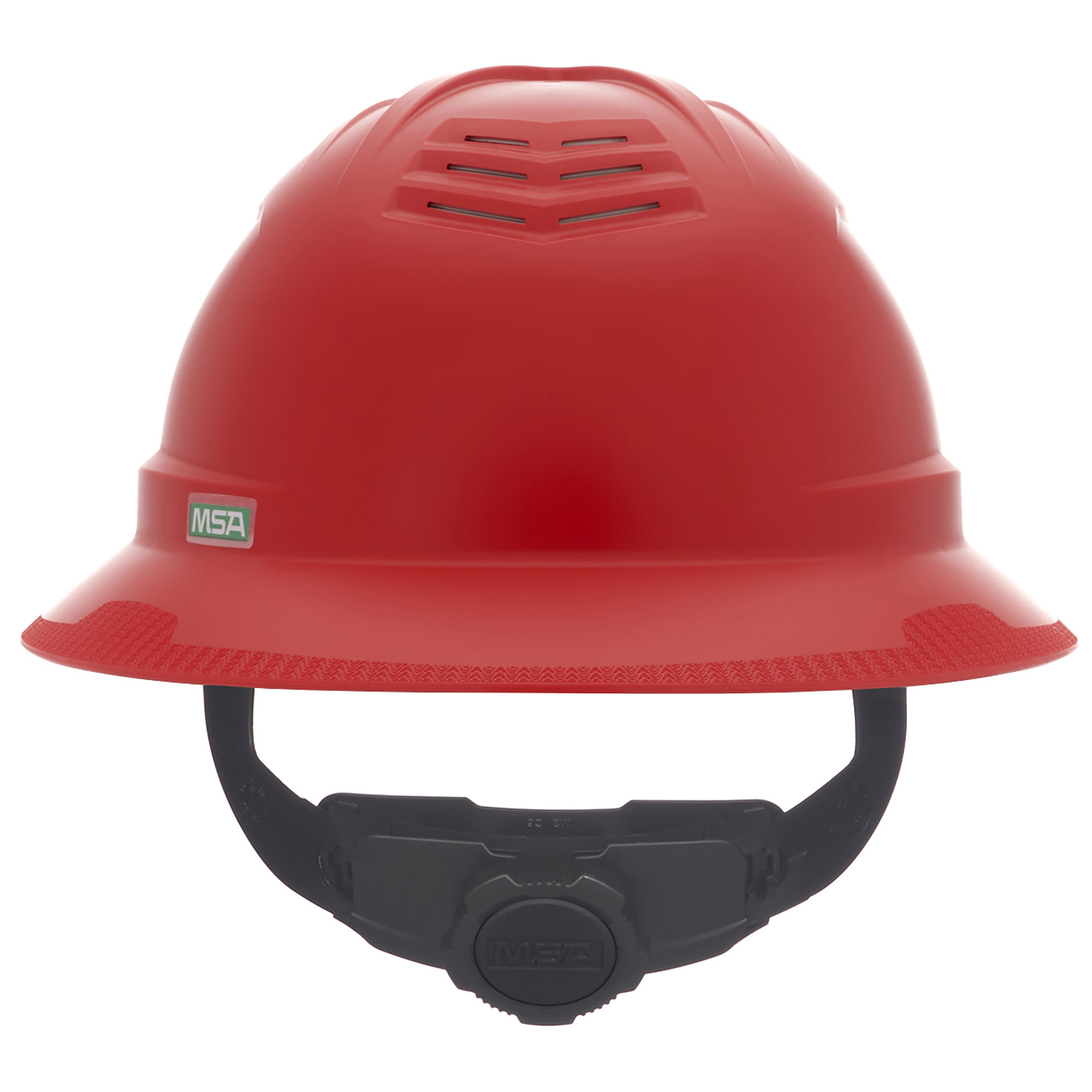 MSA 10215829 V-Gard C1 Vented Full Brim Hard Hat - Ratchet Suspension ...